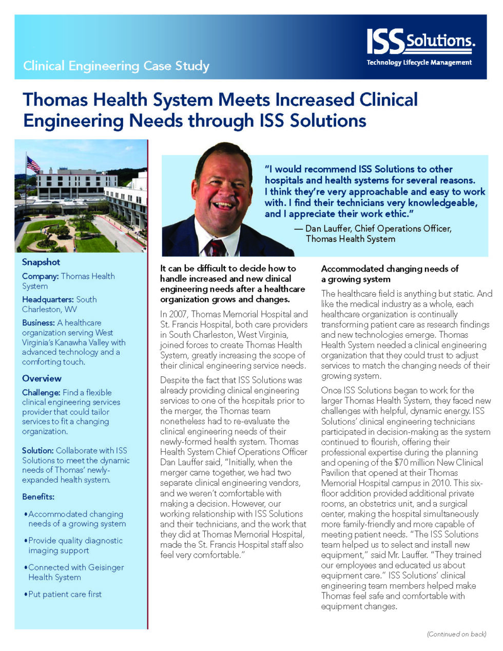 Healthcare Technology Management Case Studies | ISS Solutions